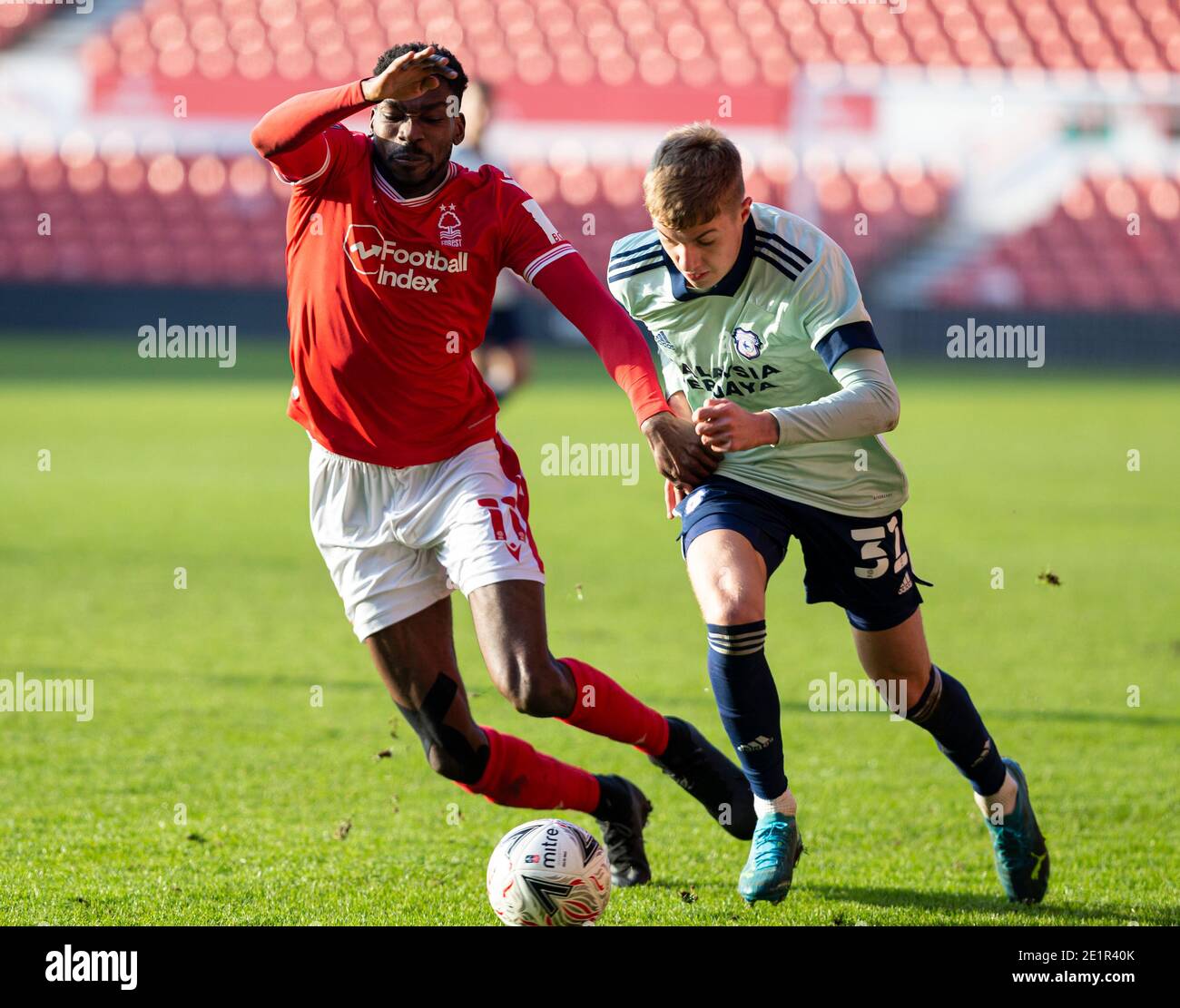 City Ground, Nottinghamshire, Midlands, UK. 9th Jan, 2021. English FA ...