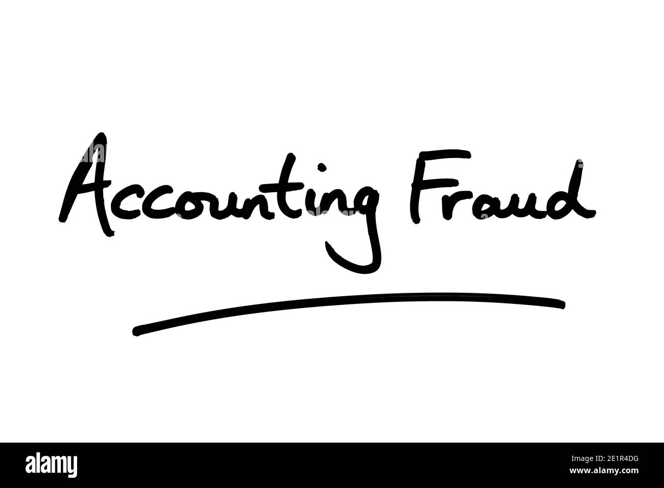 Accounting Fraud handwritten on a white background Stock Photo - Alamy