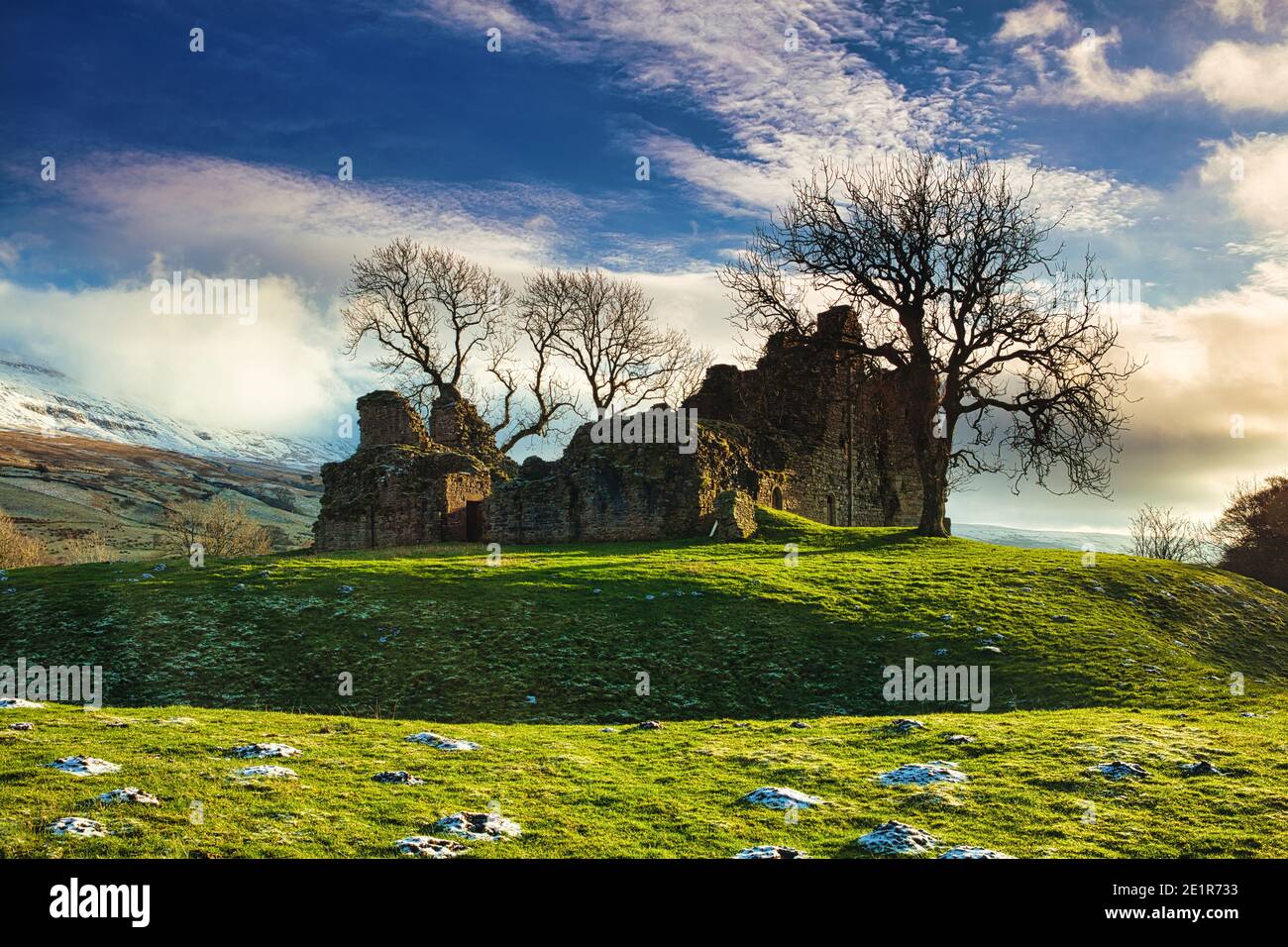 Landscape image of Pendragon Castle near Kirkby Stephen, Yorkshire ...