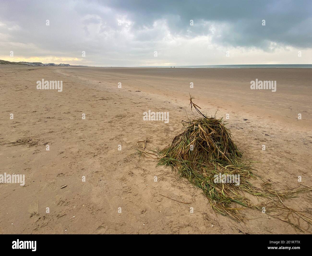 camber sands beach in Camber village East Sussex UK in winter, popular ...