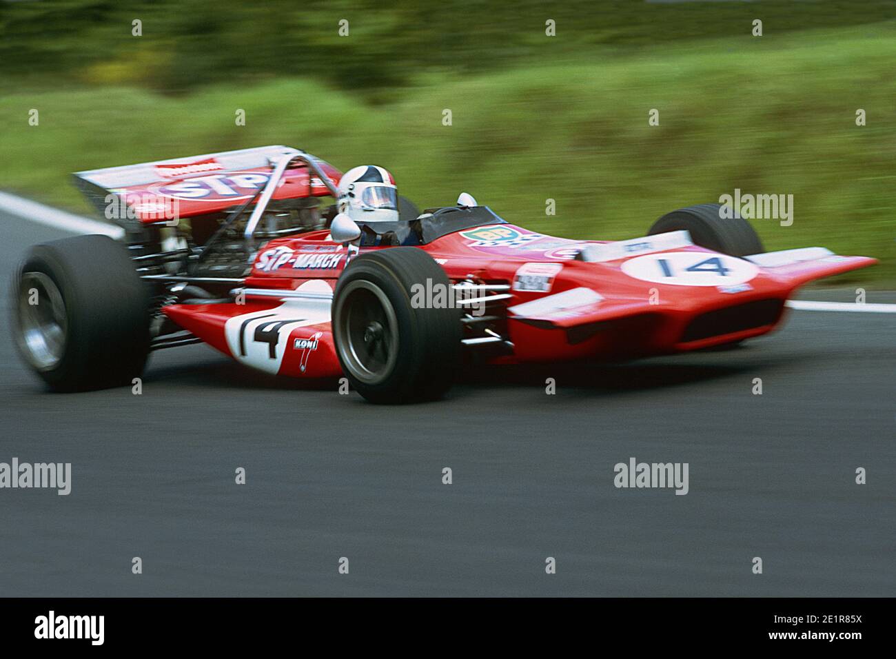 Chris AMON driving March-Ford F1 car in full speed during 1970 Grand ...