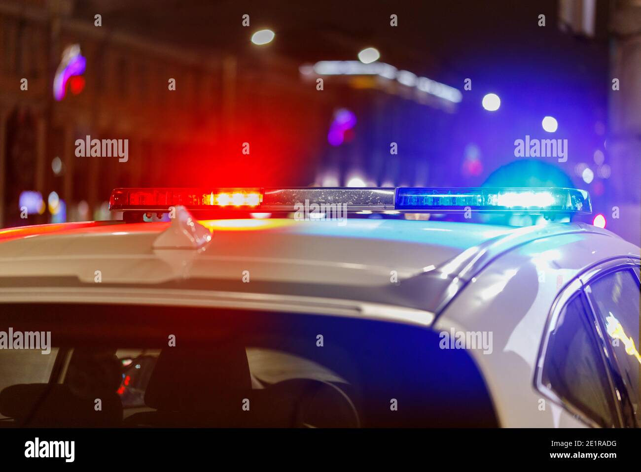Police car lights hi-res stock photography and images - Alamy