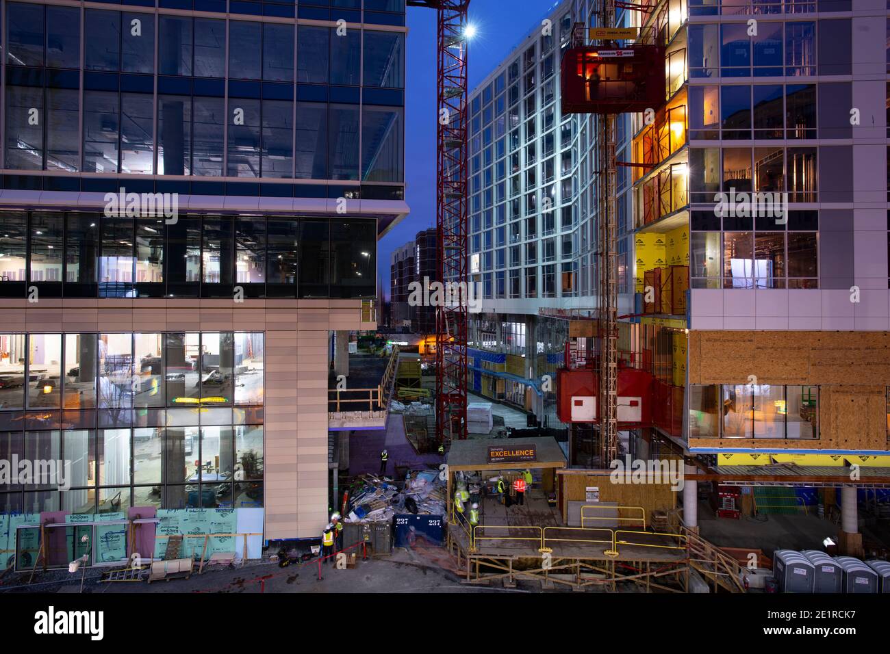 USA Bethesda Maryland commercial building under construction of the ...