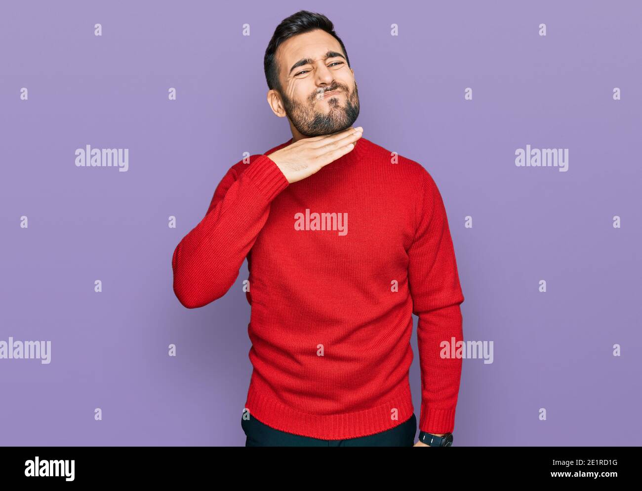 Cut throat gesture hi-res stock photography and images - Alamy