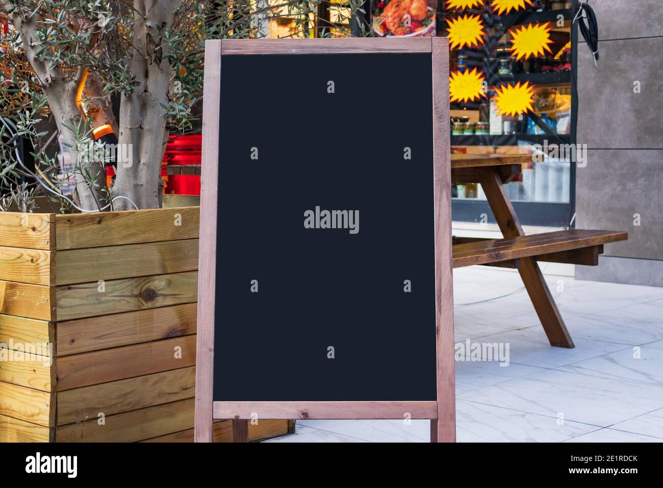 Outdoor Restaurant Menu Stand Board Mockup PSD Zone, 40% OFF