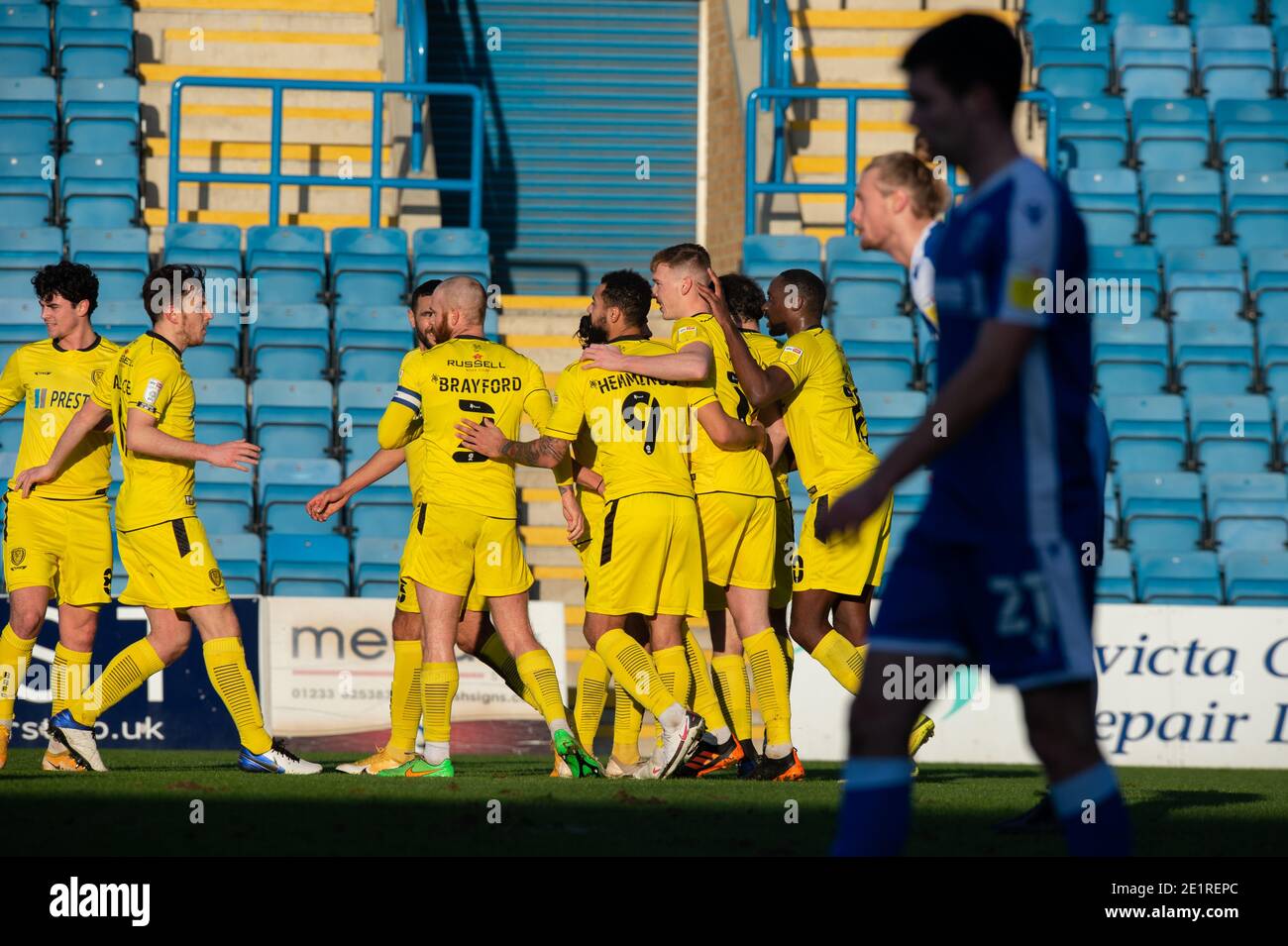 Gillingham, UK. 09th Jan, 2021. Hayden Carter of Burton Albion ...