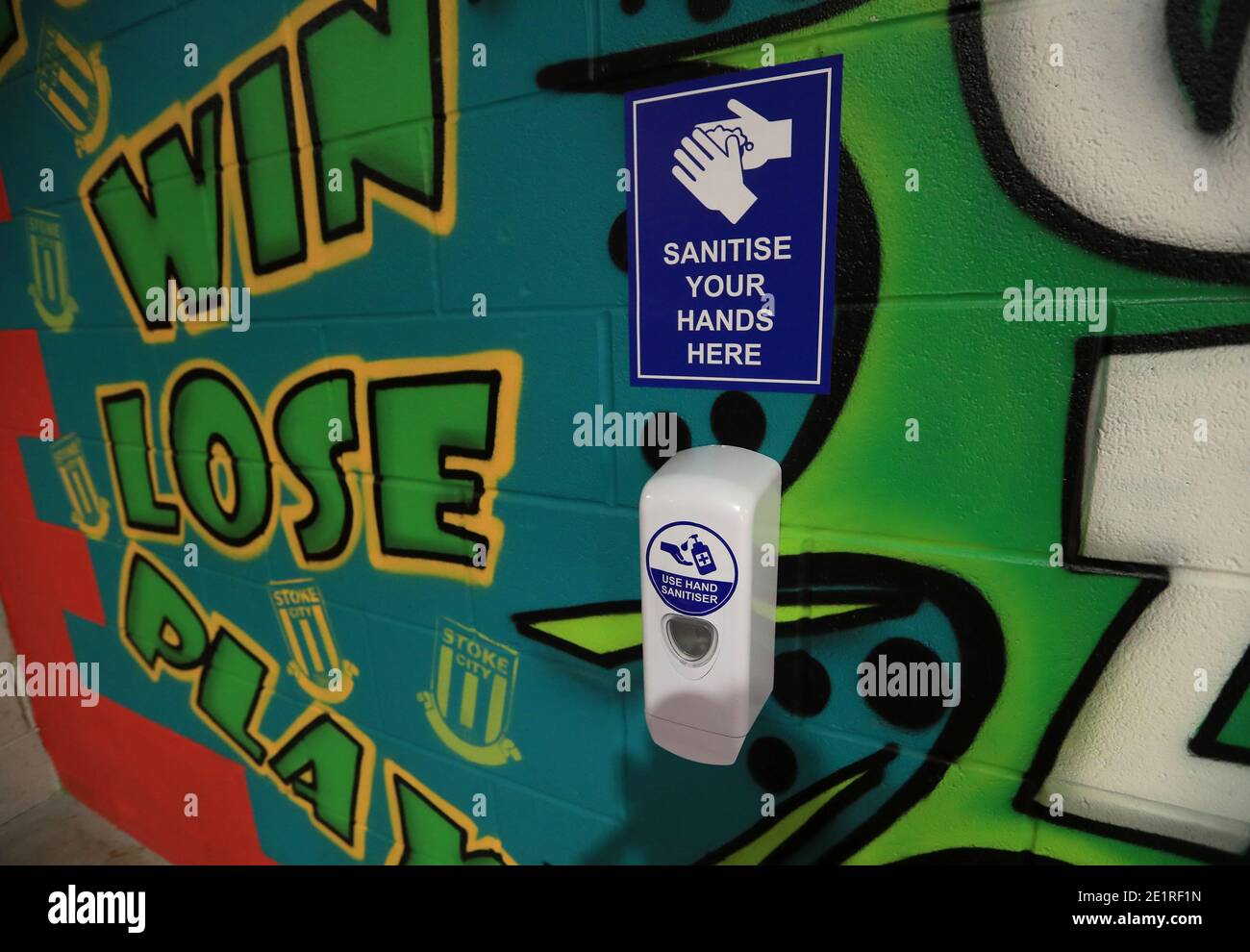 Signage on concourse stadium hi-res stock photography and images - Alamy