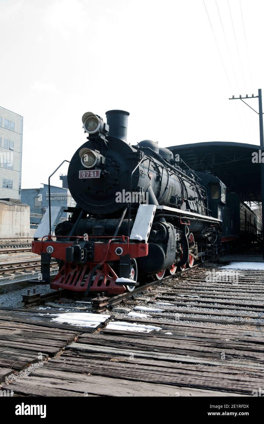 A Steam train on a railroad track high quality photo Stock Photo - Alamy