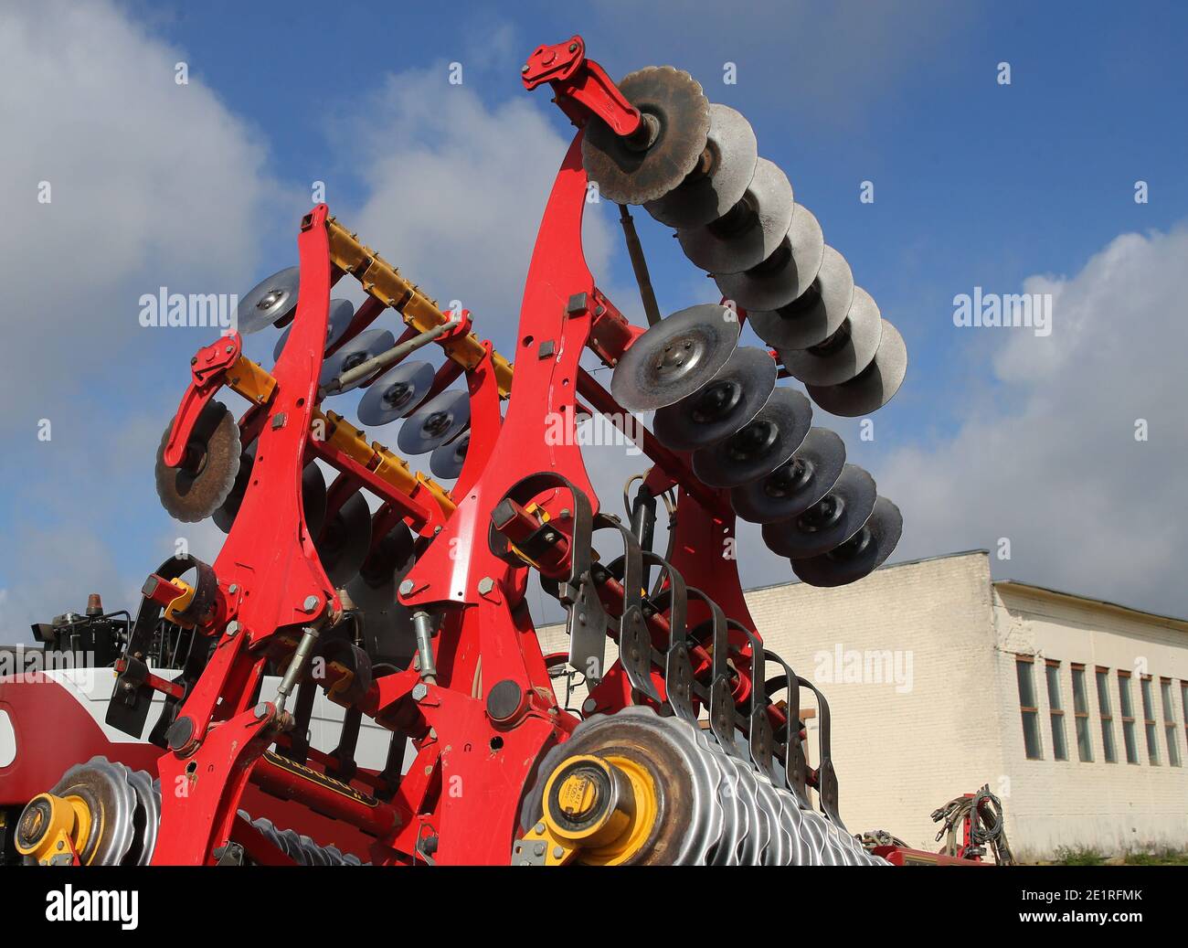 The disk harrow. Agricultural machinery for processing of the soil in ...
