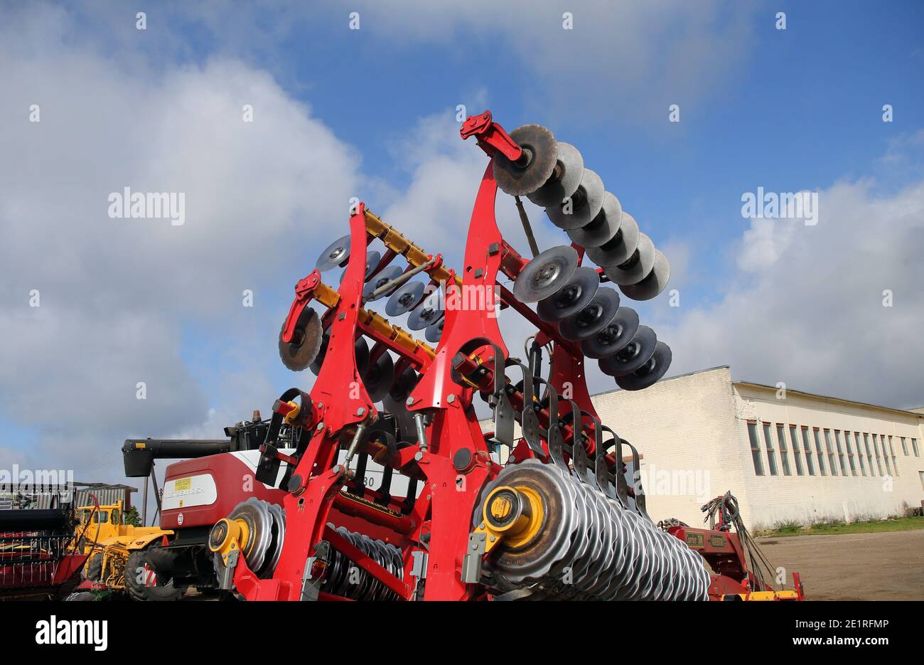 The disk harrow. Agricultural machinery for processing of the soil in ...