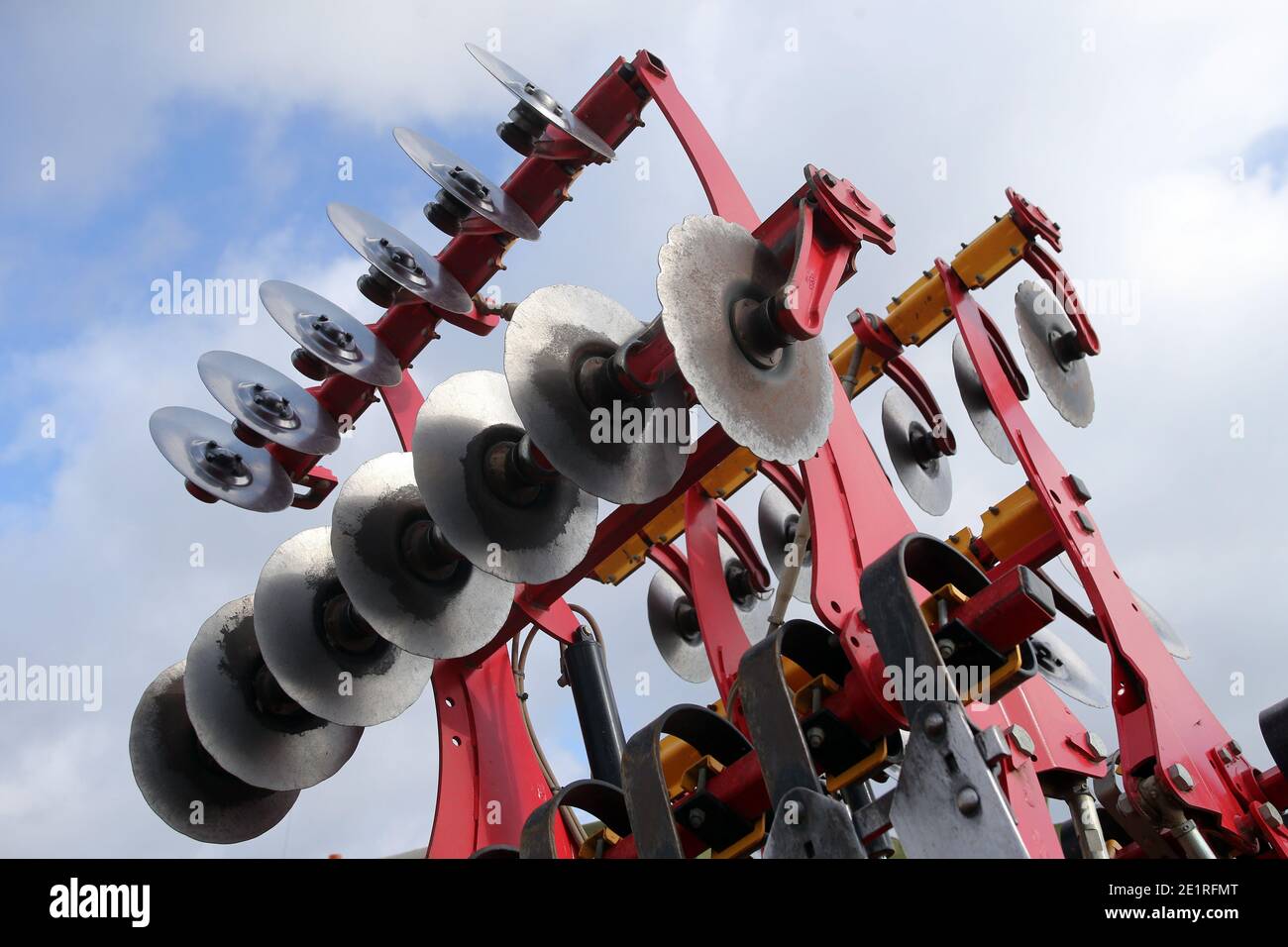 The disk harrow. Agricultural machinery for processing of the soil in ...