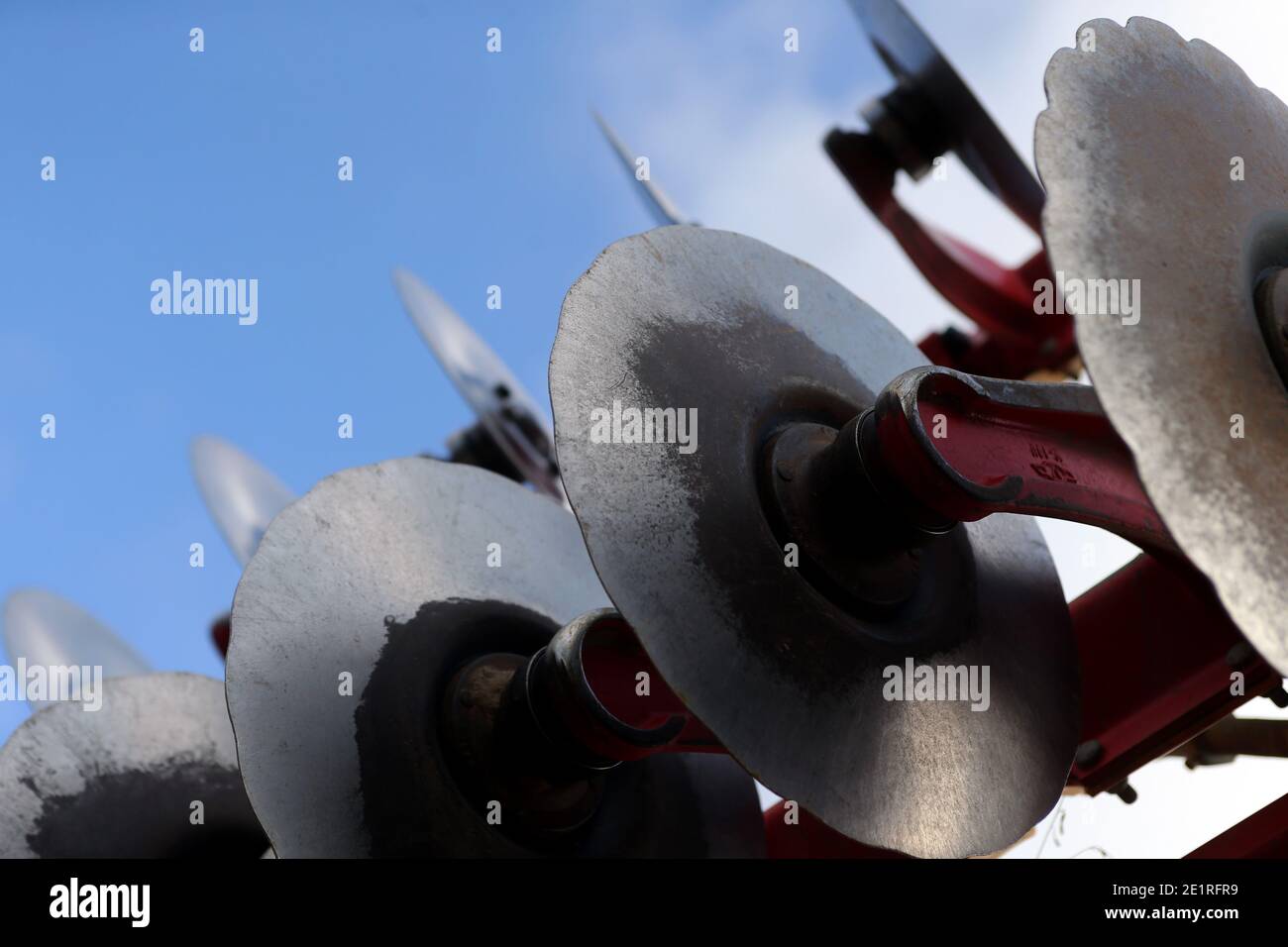 The disk harrow. Agricultural machinery for processing of the soil in ...