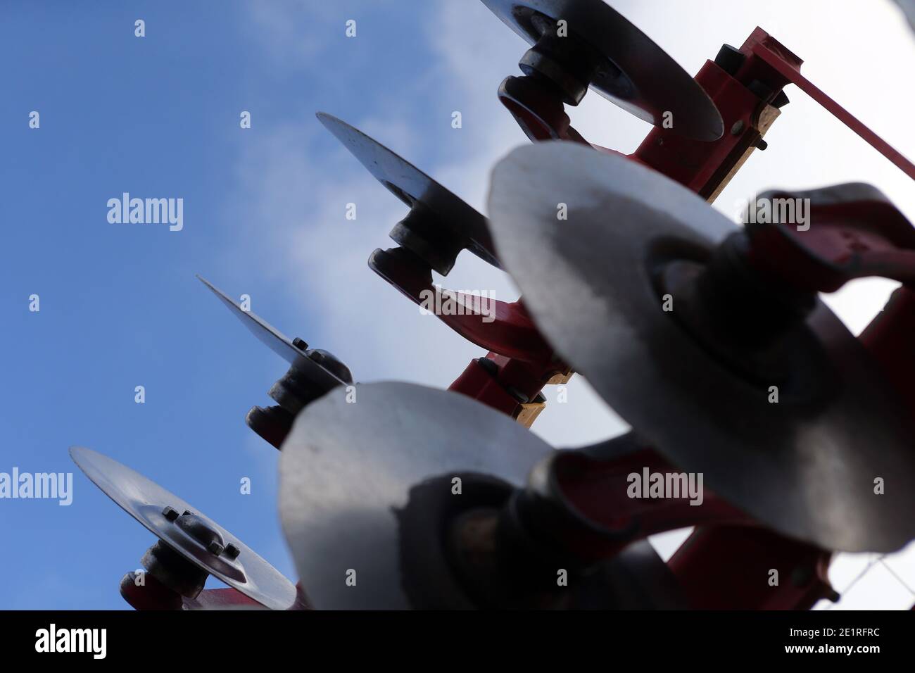 The disk harrow. Agricultural machinery for processing of the soil in ...