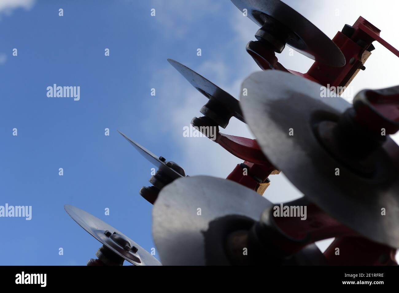 The disk harrow. Agricultural machinery for processing of the soil in ...