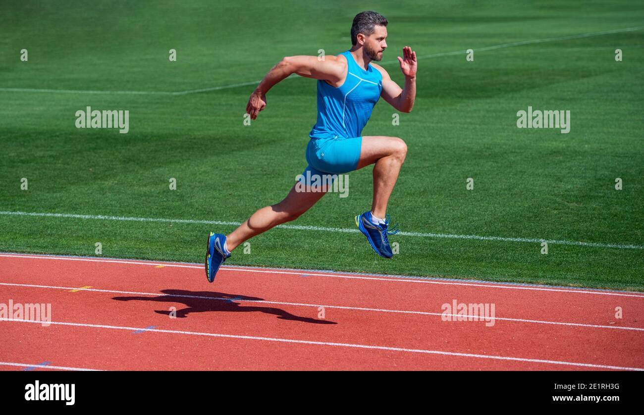 sportsman runner outdoor. health care. energy. muscular guy run to ...