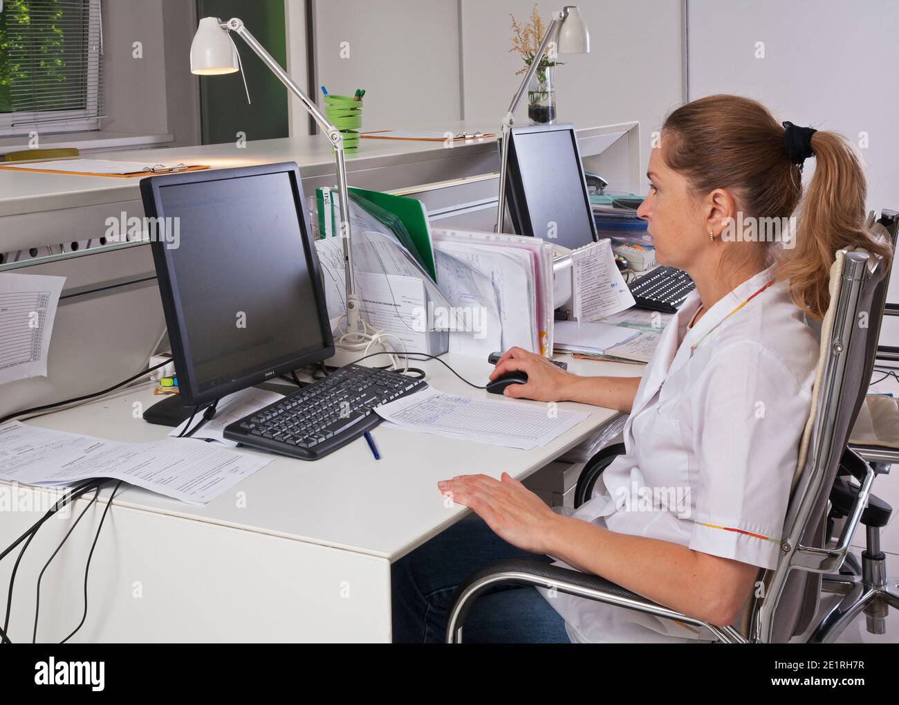 Reception of hospital in Moscow. Russian federation Stock Photo - Alamy