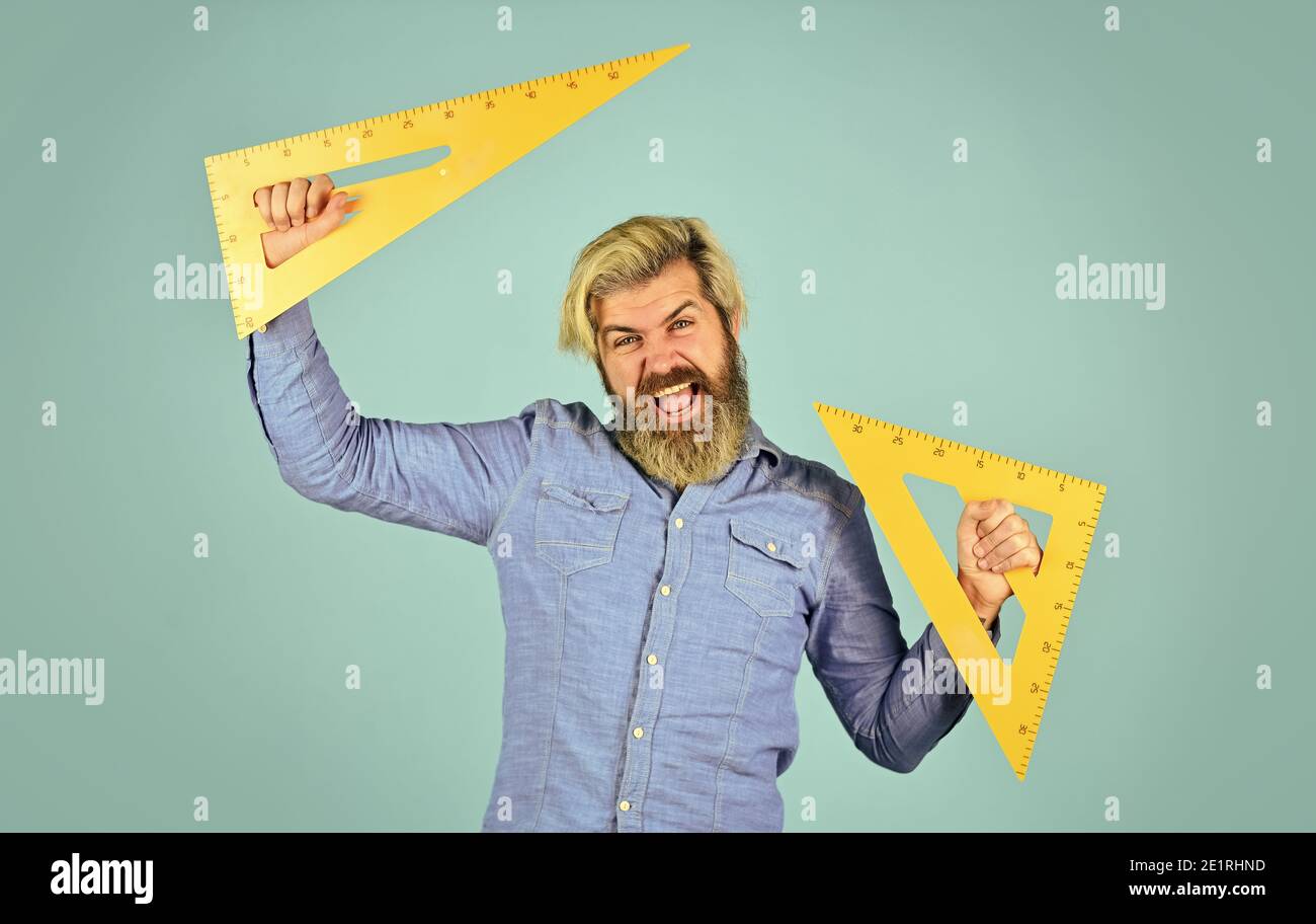 Drawing lesson. Measurement tool. School education. Teaching geometry ...