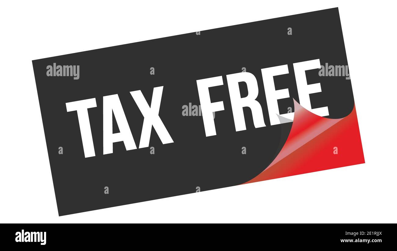 TAX FREE text written on black red sticker stamp Stock Photo - Alamy