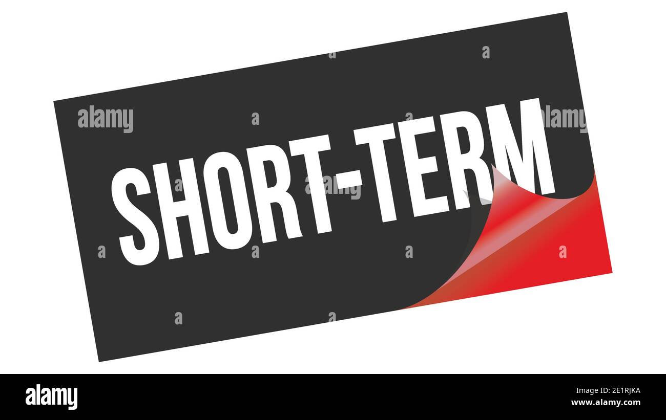 SHORT-TERM text written on black red sticker stamp Stock Photo - Alamy