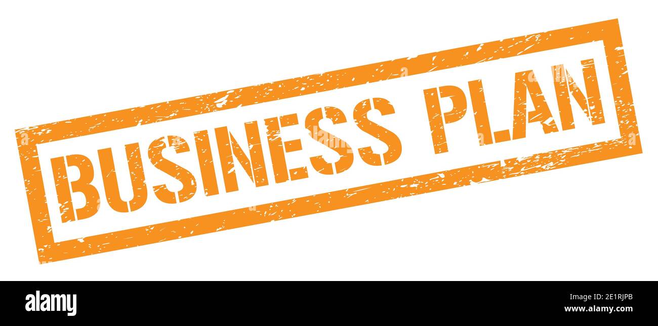 BUSINESS PLAN orange grungy rectangle stamp sign Stock Photo - Alamy