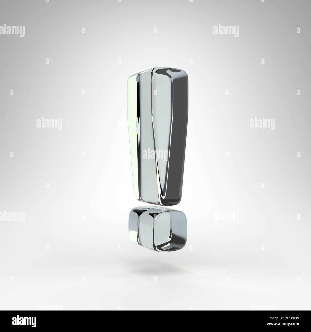 Exclamation point symbol on white background. Camera lens transparent ...