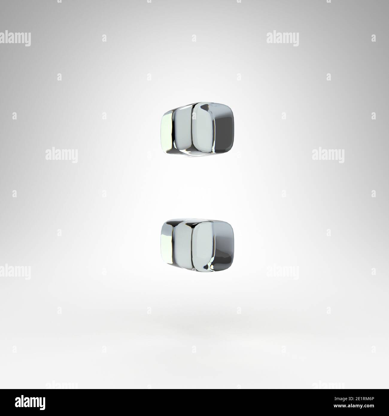 Colon symbol on white background. Camera lens transparent glass 3D ...