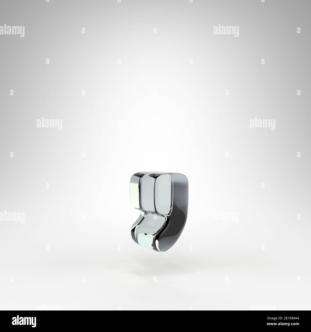 Coma symbol on white background. Camera lens transparent glass 3D ...