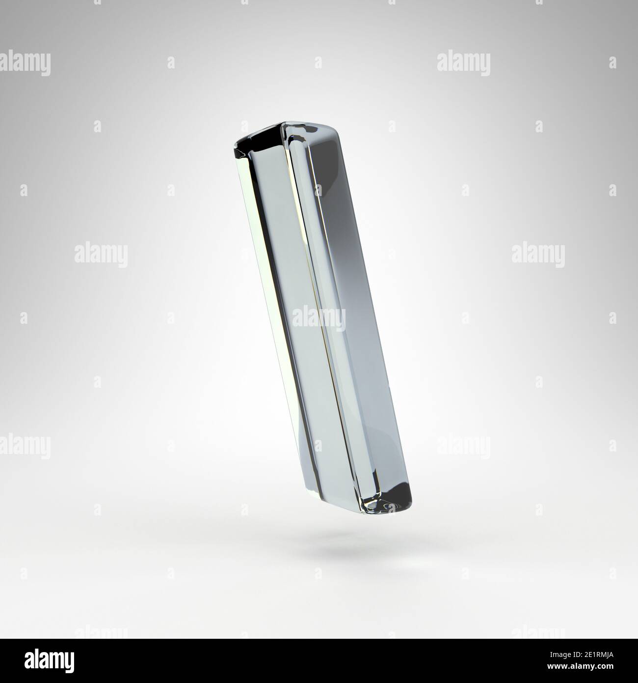 Back slash symbol on white background. Camera lens transparent glass 3D ...