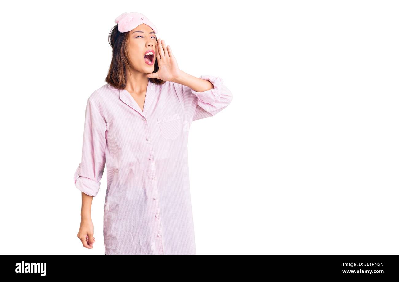 Yelling woman face mask hi-res stock photography and images - Alamy