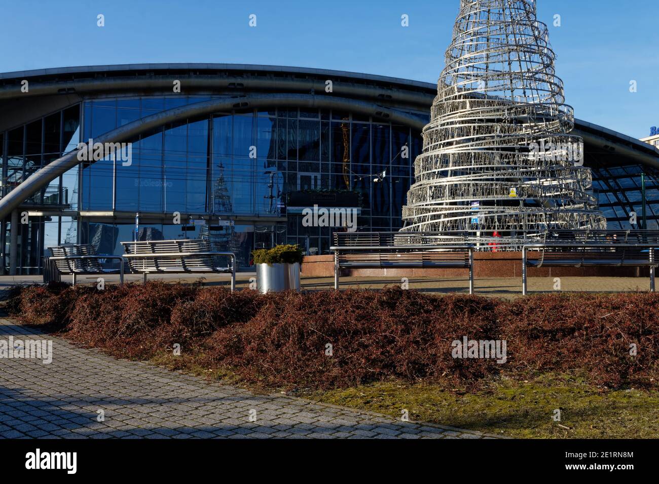 Rondo (Roundabout) in downtown Katowice, important transit interchange ...