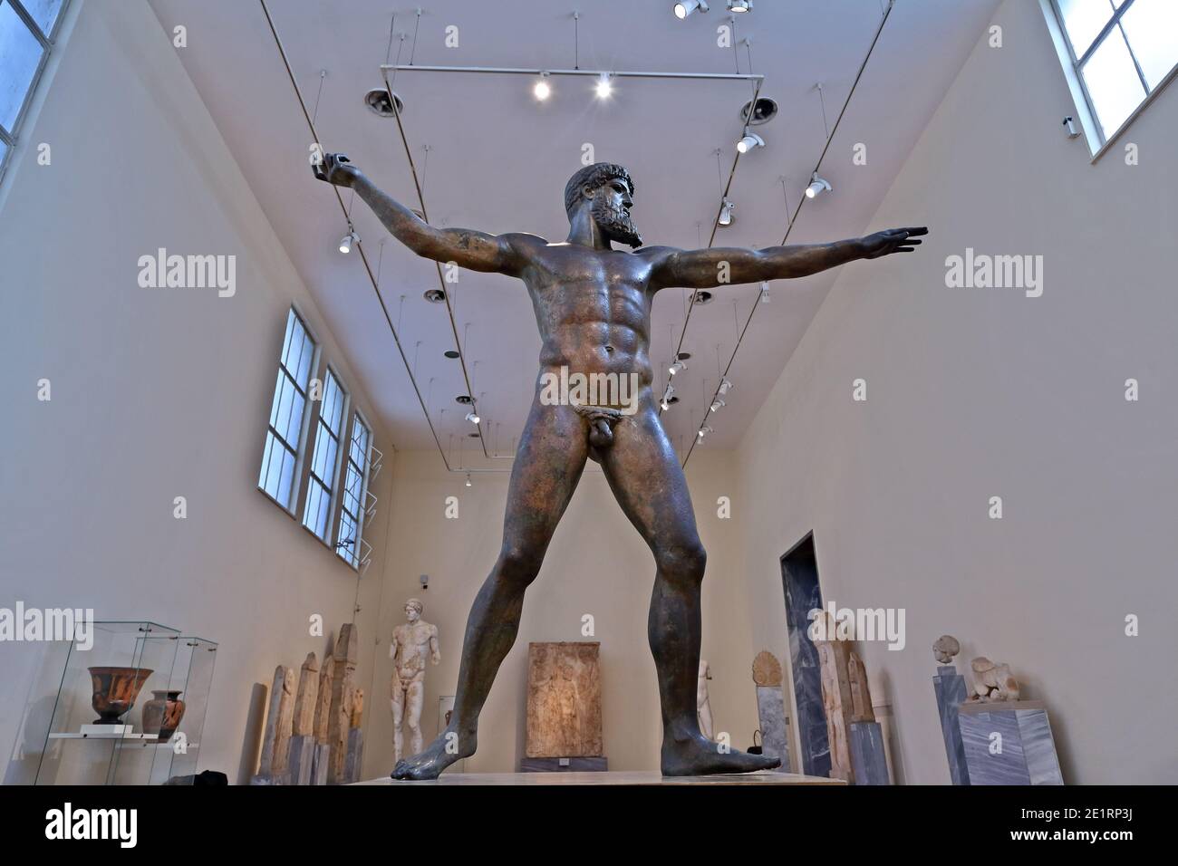 The Artemision Bronze, statue representing Poseidon or Zeus, ancient ...