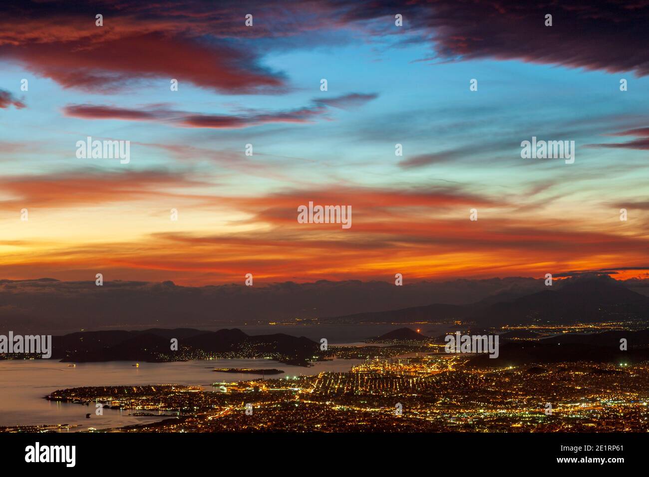 Sunset during winter in Athens, Greece, Europe Stock Photo - Alamy