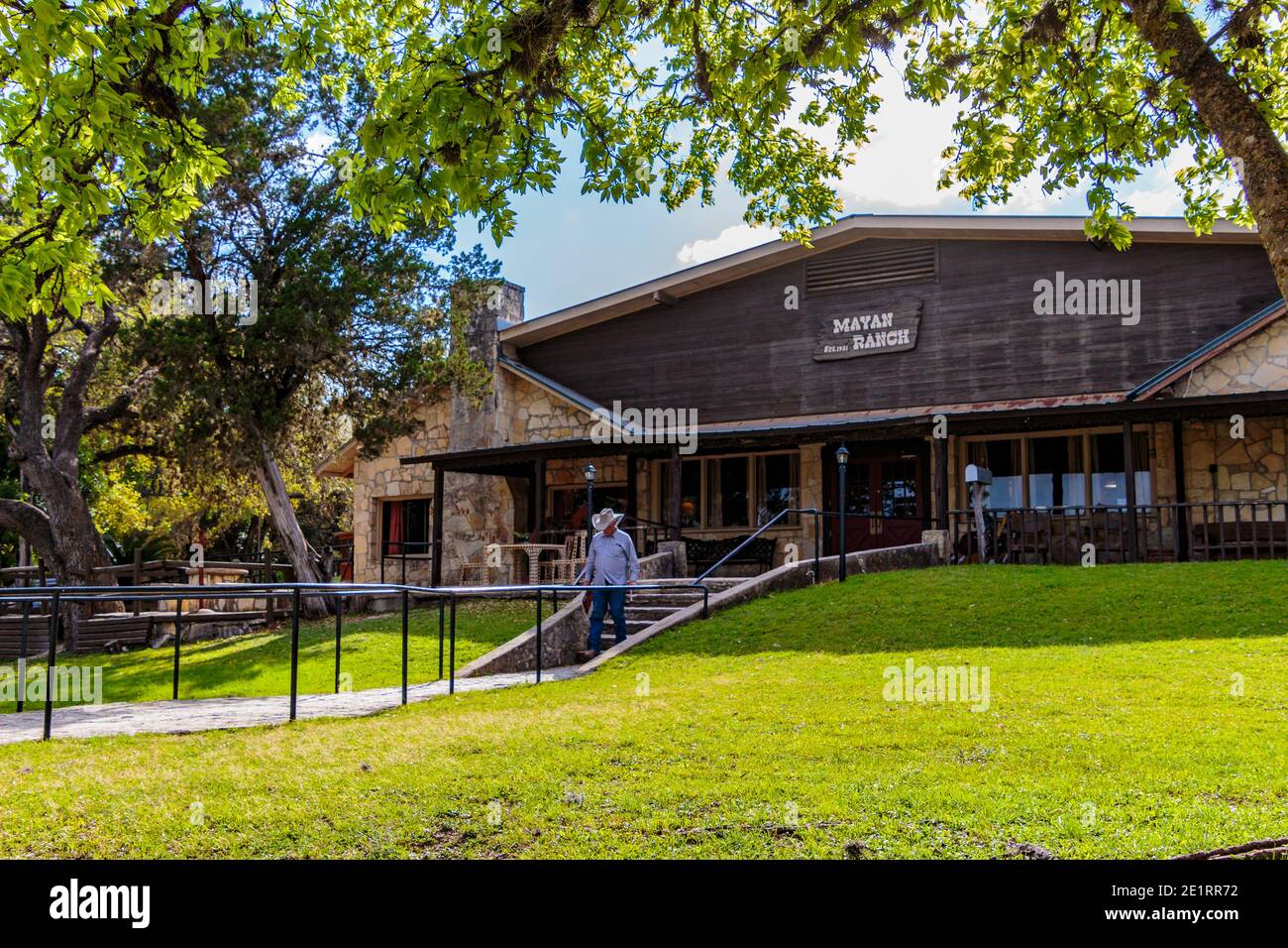 Mayan Dude Ranch - Bandera, Texas Stock Photo - Alamy