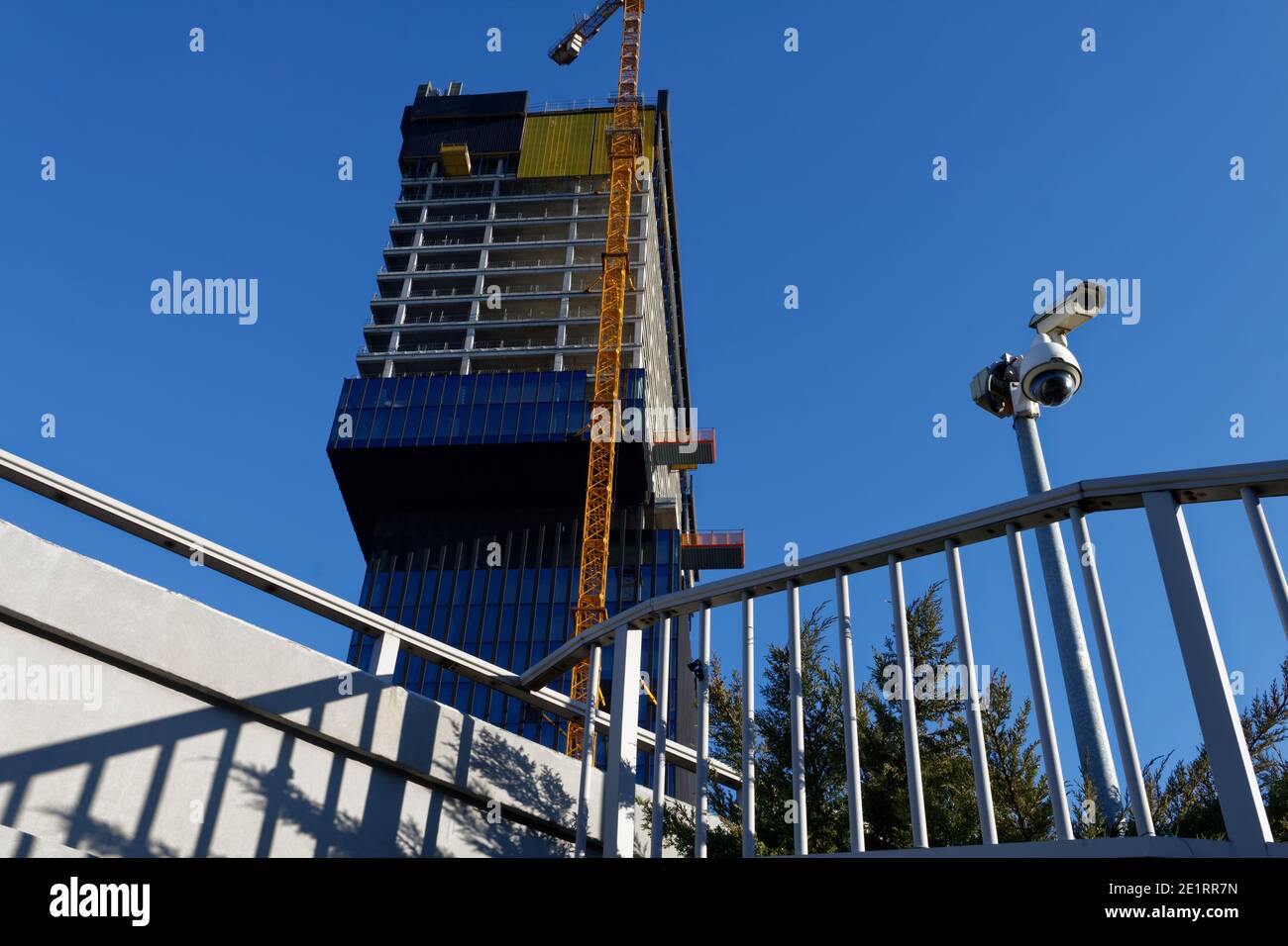 Rondo (Roundabout) in downtown Katowice, important transit interchange ...