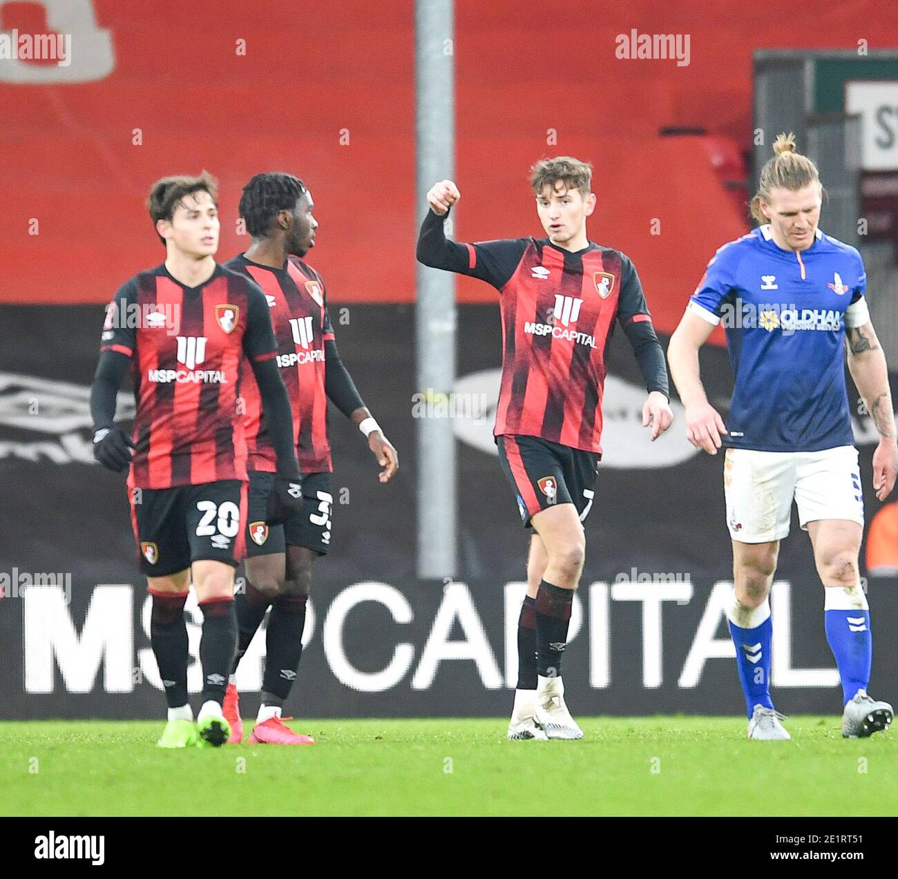Bournemouth, UK. 09th Jan, 2021. David Brooks of Bournemouth celebrates ...