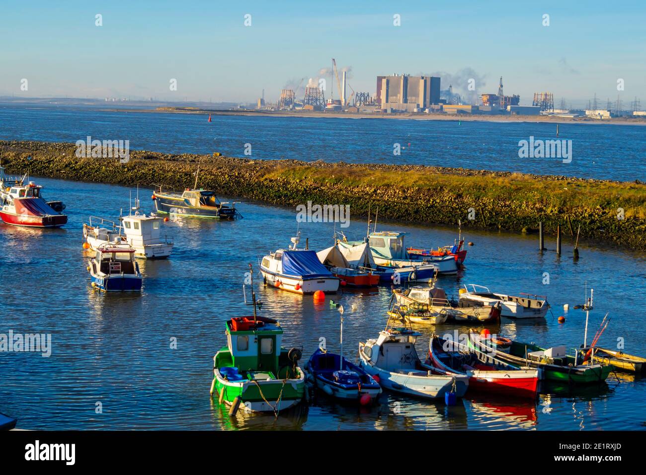 Fishing and pleasure boats in Paddys Hole Harbour, Teesmouth, Redcar ...