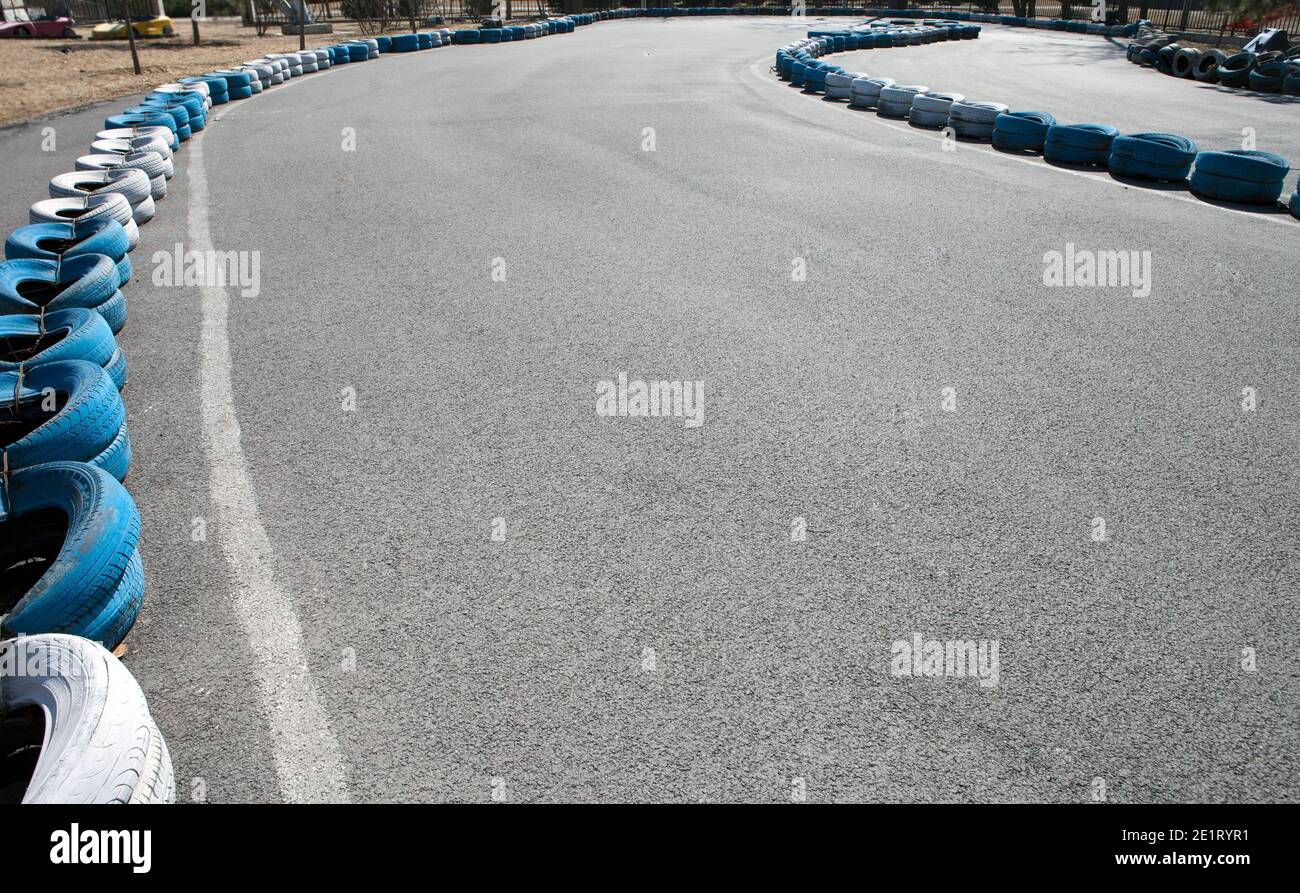 A picture of circuit raceway and tires high quality photo Stock Photo ...