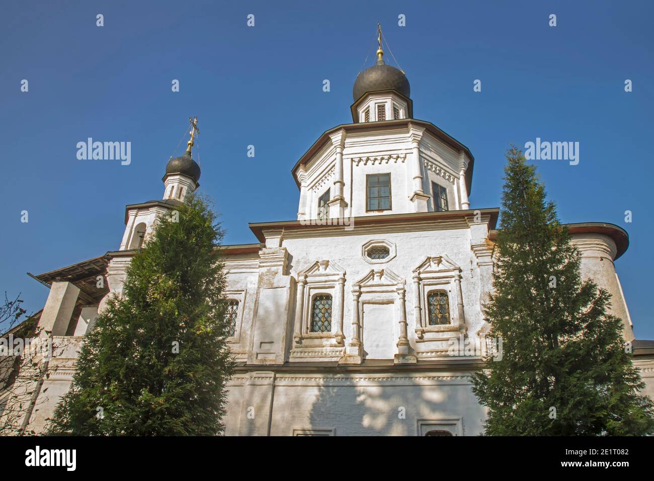 Church of Smolensk Icon of Mother of God in Borodino village. Russia ...