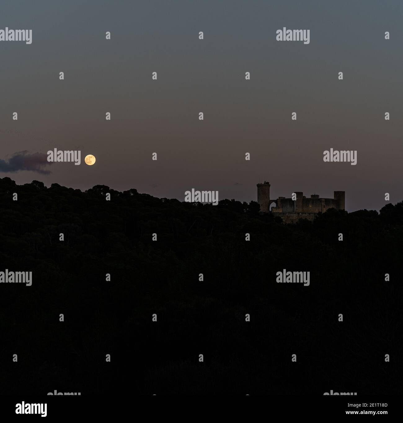 Full moon over castle hi-res stock photography and images - Alamy