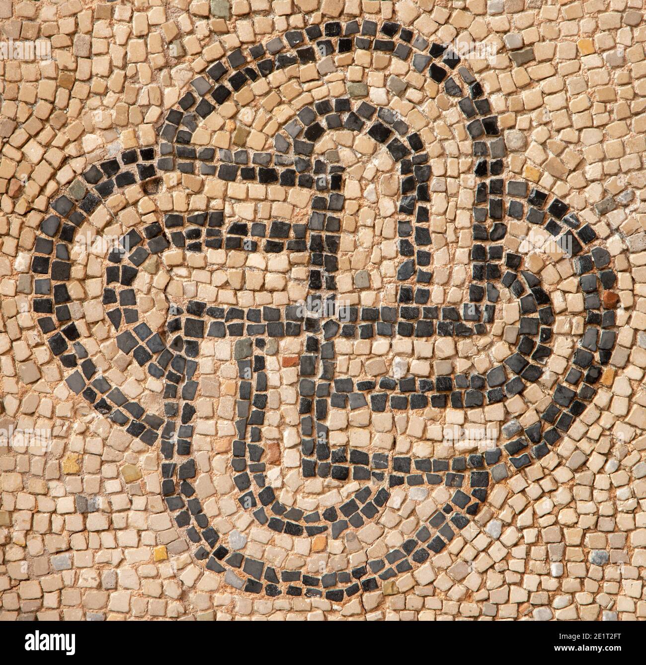 RAVENNA, ITALY - JANUARY 29, 2020: The detail of medieval mosaic ...