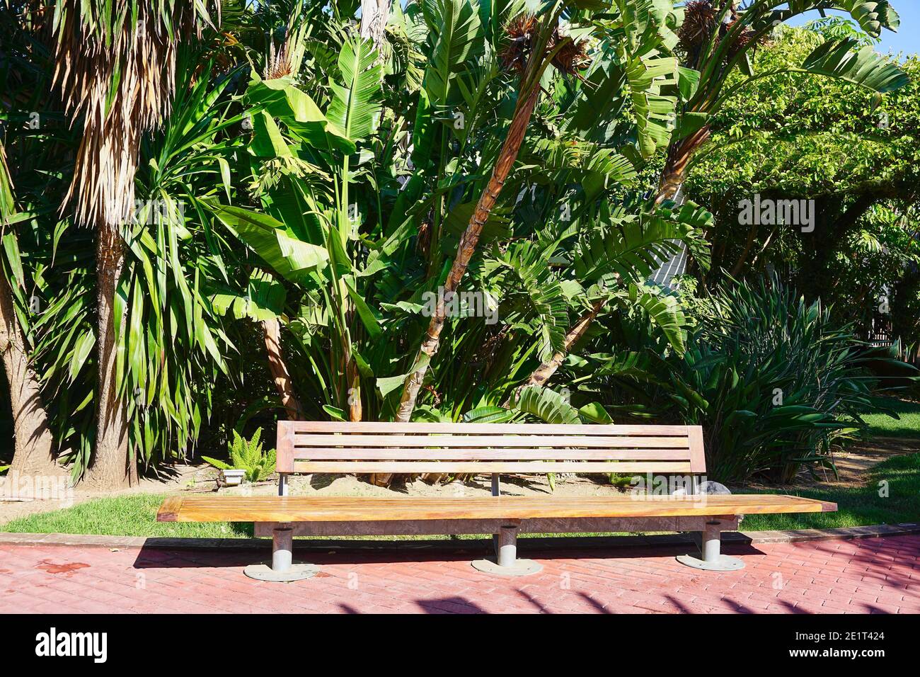 Big and large park bench Stock Photo - Alamy