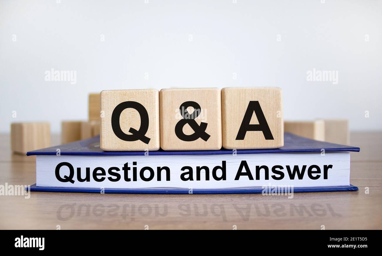 Q and A, questions and answers symbol. Concept words 'Q and A questions ...