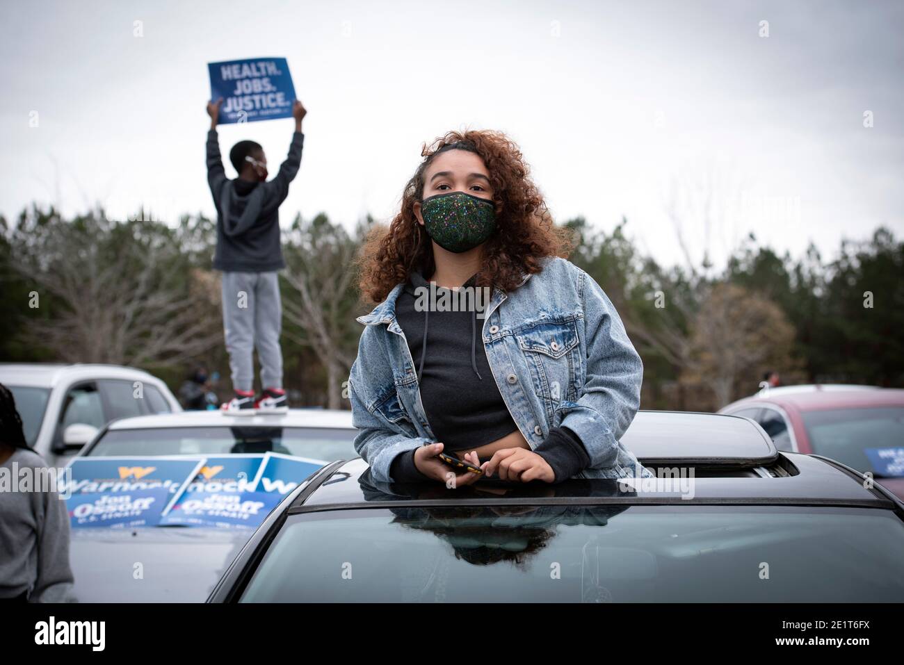 Lithonia, GA, USA. 28th Dec, 2020. Black supporters for Democratic ...