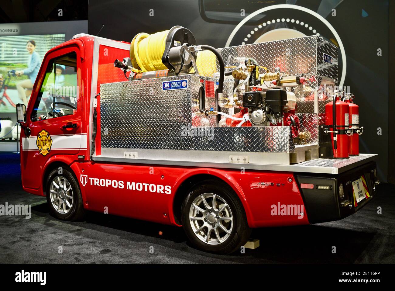 Tropos Motors, all electric vehicles for food delivery and fire, at CES ...