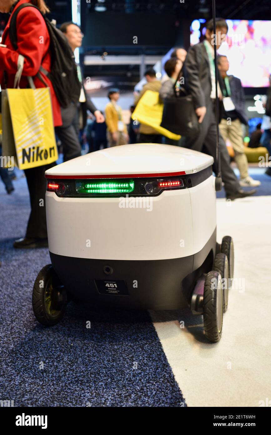 Starship delivery robot, on display at the CES, Consumer Electronics ...