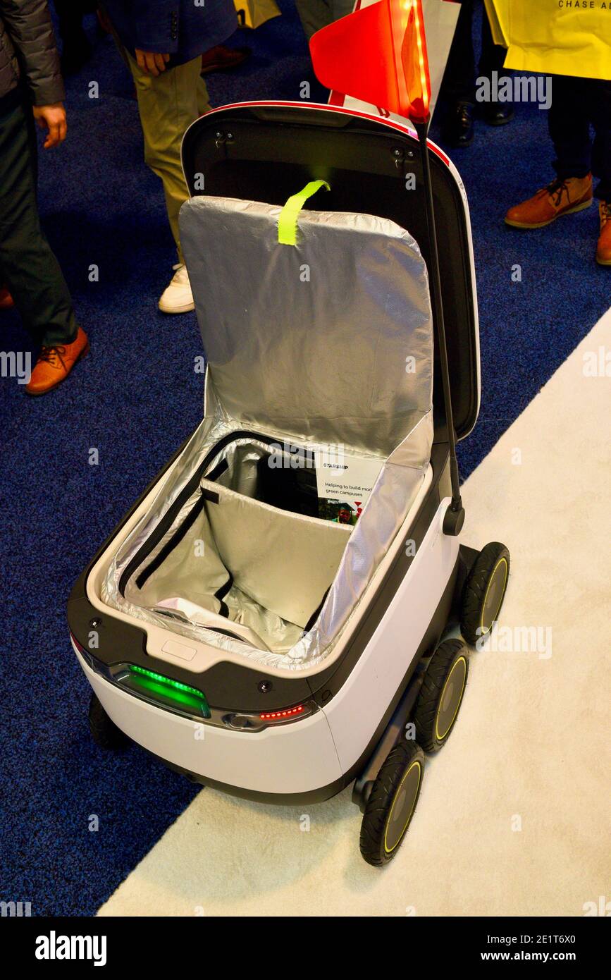 Starship delivery robot, on display at the CES, Consumer Electronics ...
