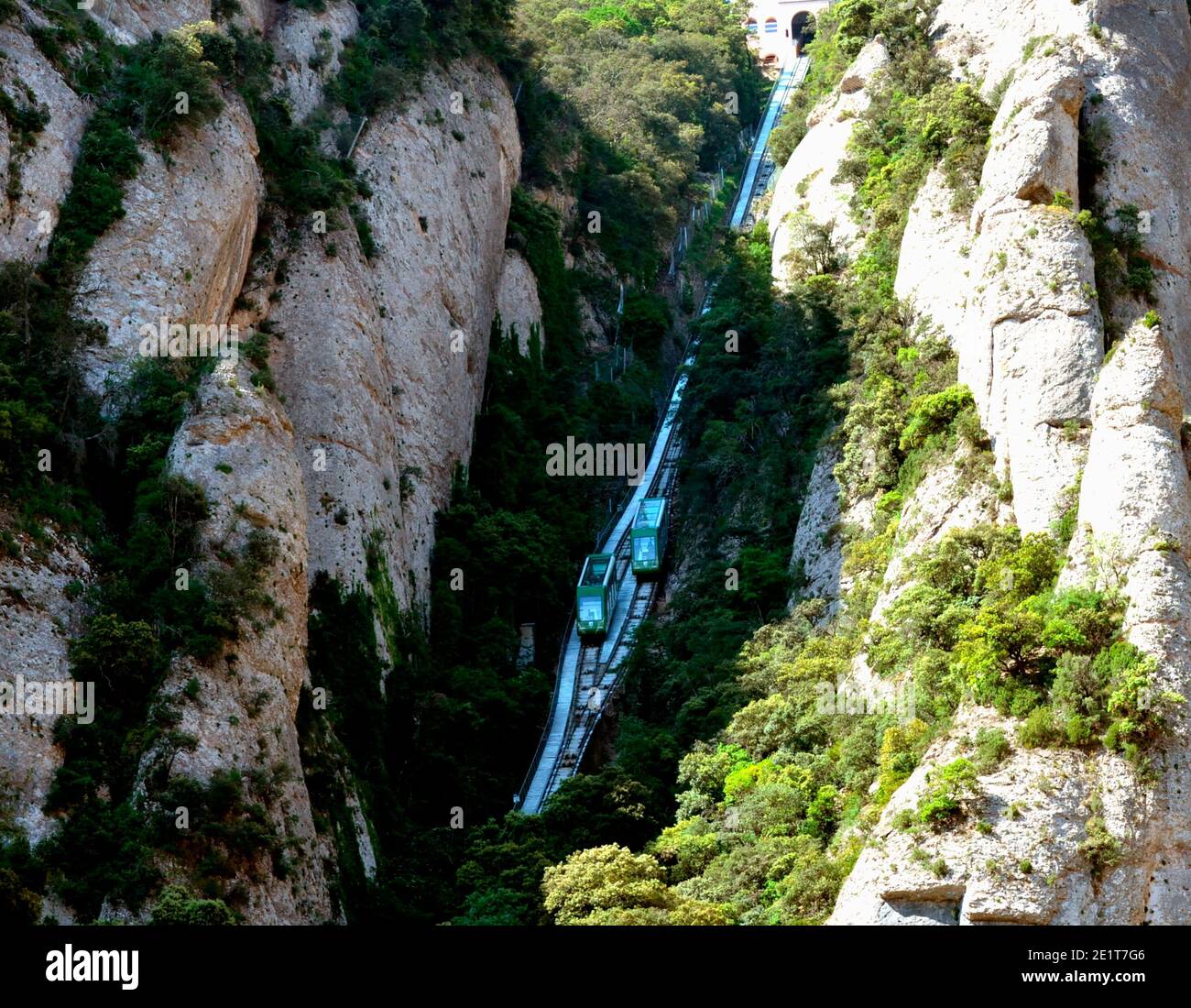 Sant Joan Funicular to a Mountain Top Viewpoint above Montserrat ...