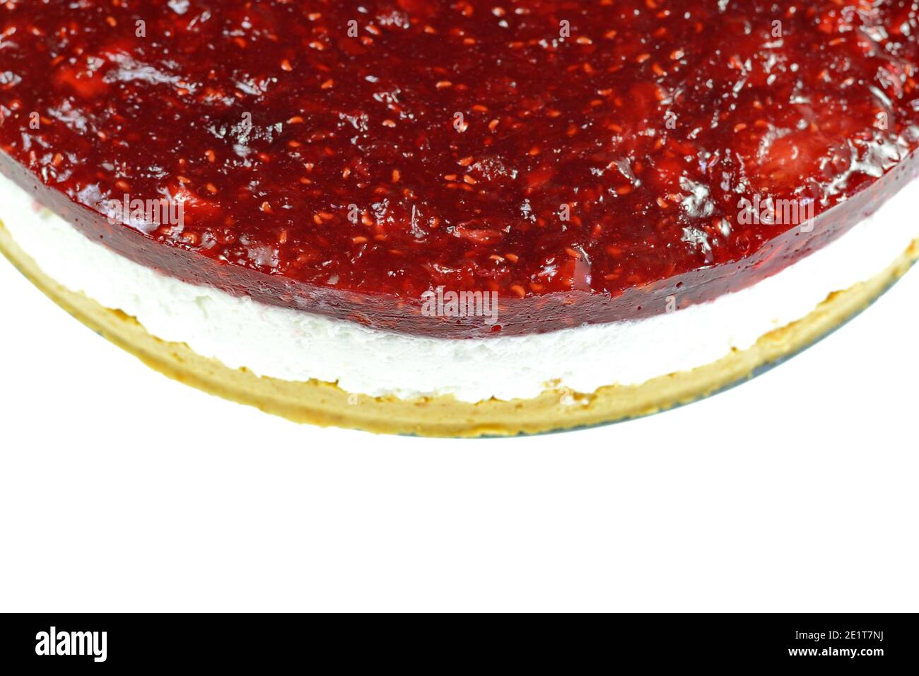 round cheesecake with on a white background Stock Photo - Alamy
