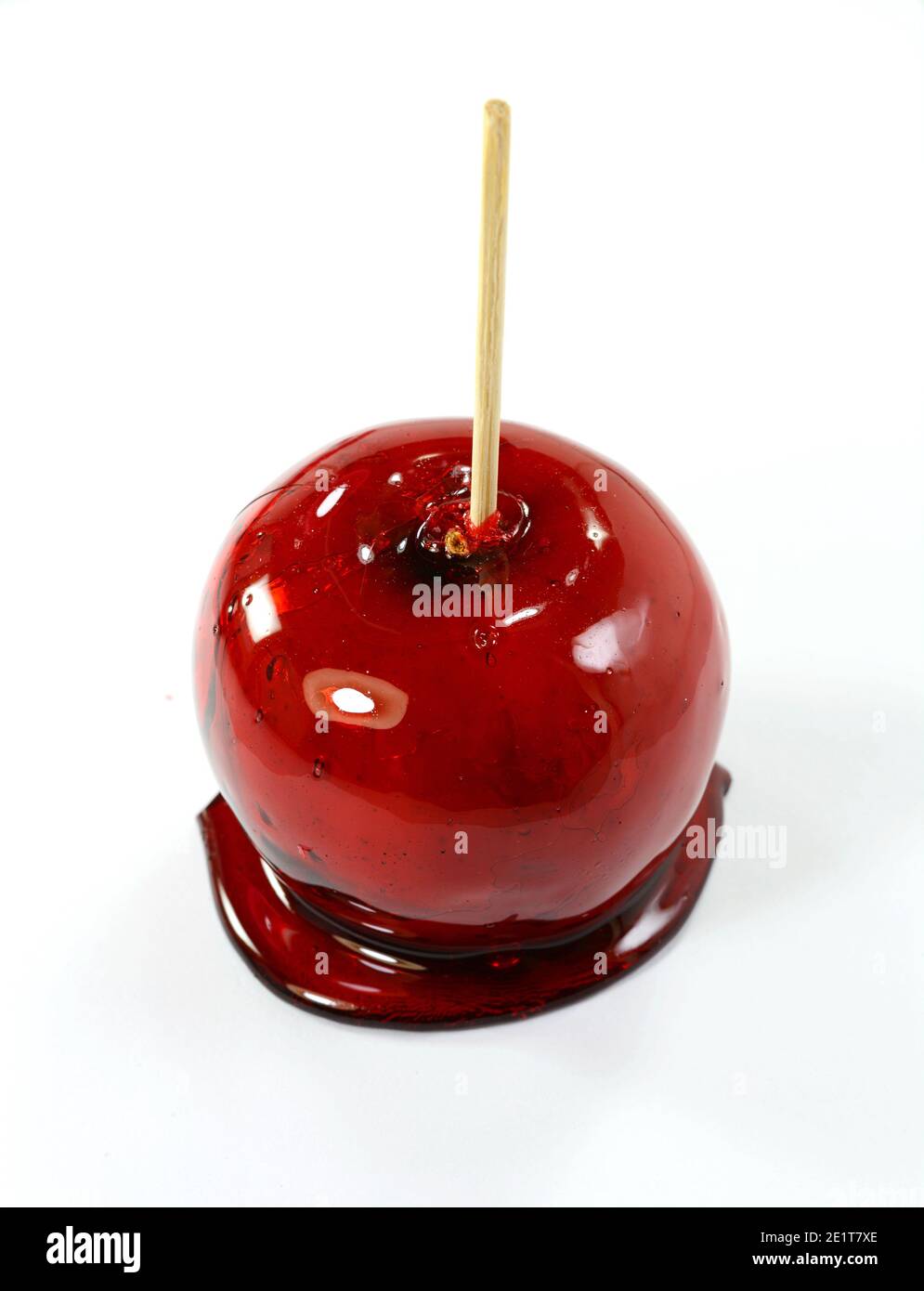 Toffee apple isolated on white background Stock Photo - Alamy