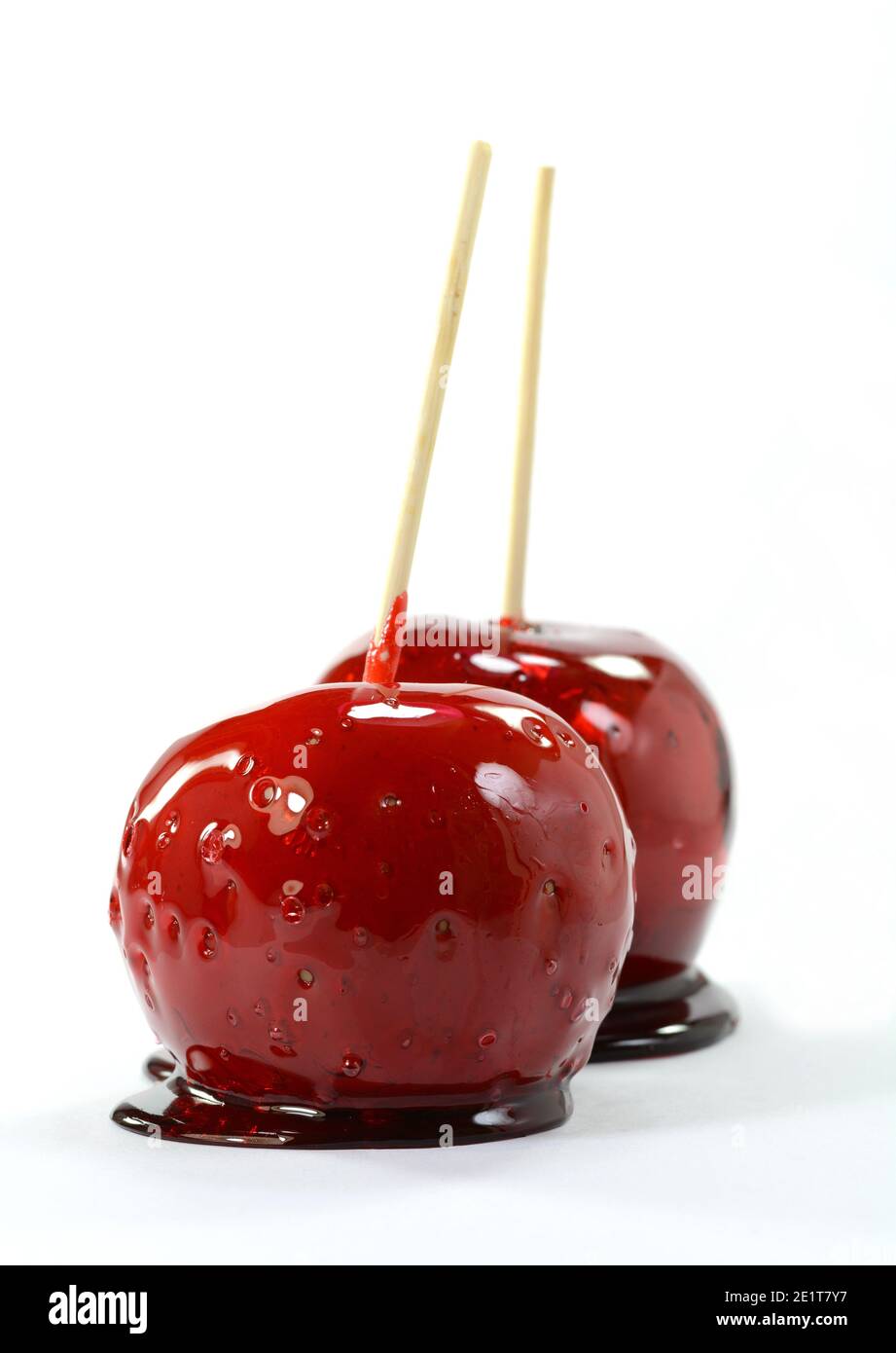 Toffee apple isolated on white background Stock Photo - Alamy